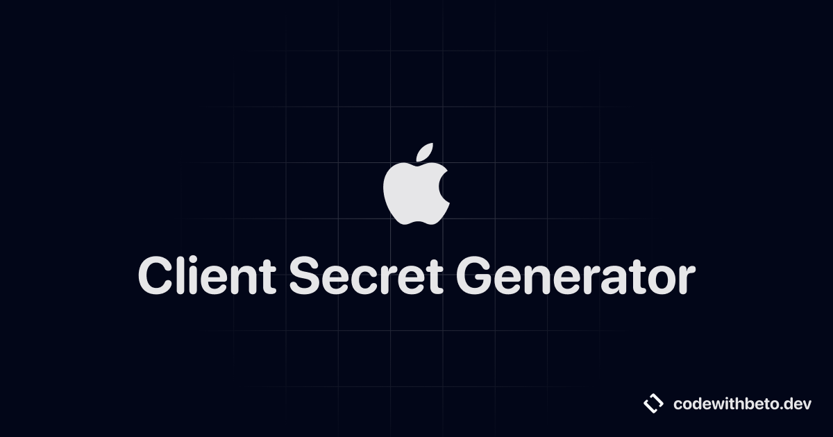 Apple Client Secret Generator